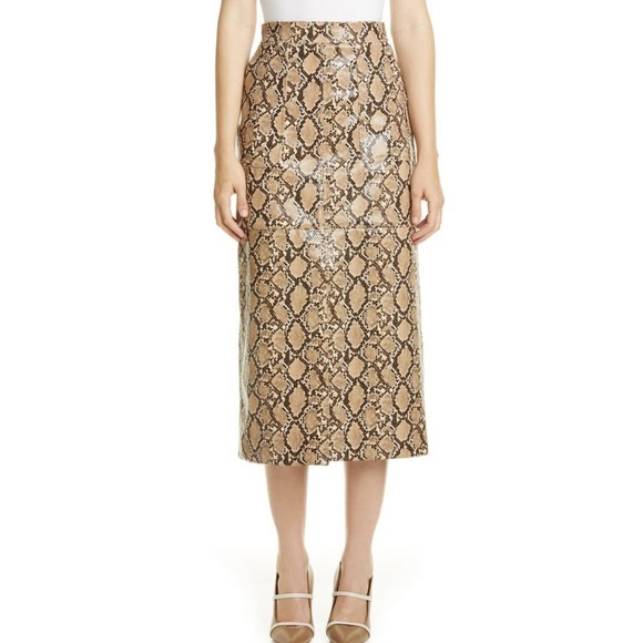 Johanna Ortiz | Skirts | Johanna Ortiz 15 New El Poems De La Selva Python Print Vegan Leather ...